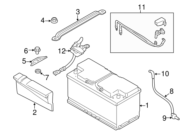 61129253111 - 2014-2023 BMW Positive Cable (61-12-9-253-111) | BMW of ...