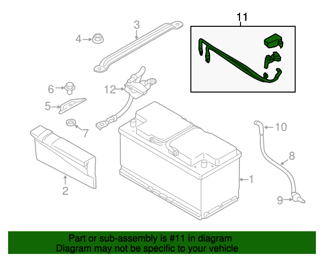 61129253111 - 2014-2023 BMW Positive Cable (61-12-9-253-111) | BMW of ...
