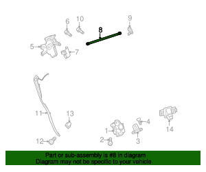 2009-2015 Toyota Venza Control Rod 85475-0T010 | Toyota Parts Express