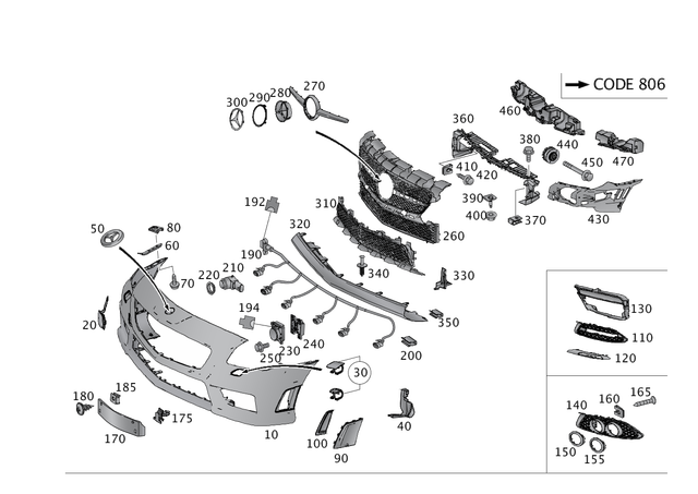 2012-2020 Mercedes-Benz Clamping Rail 172-880-01-00 | MB OEM Parts