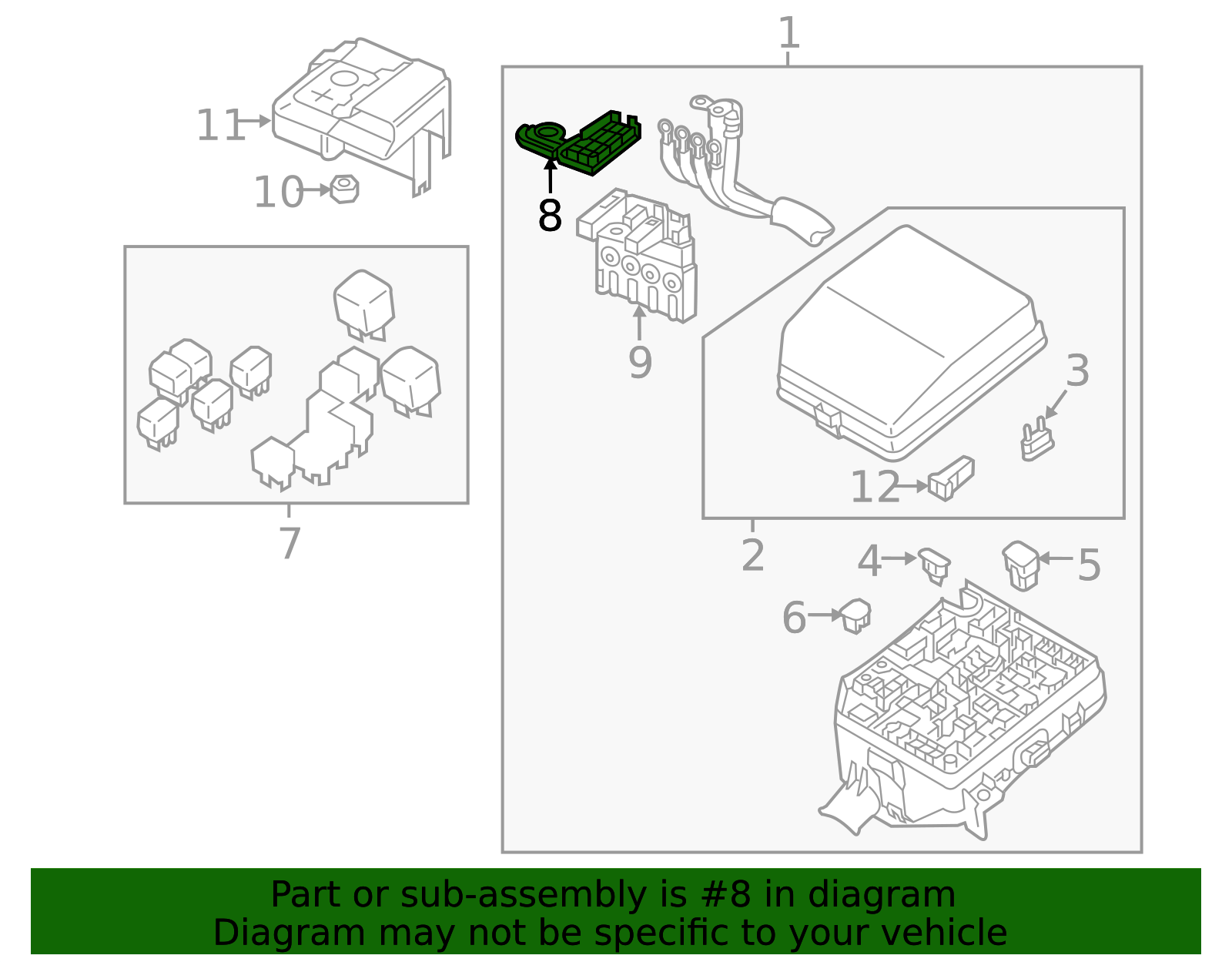 2018-2024 Mitsubishi Eclipse Cross Fuse Box 8571A002 | QuirkParts