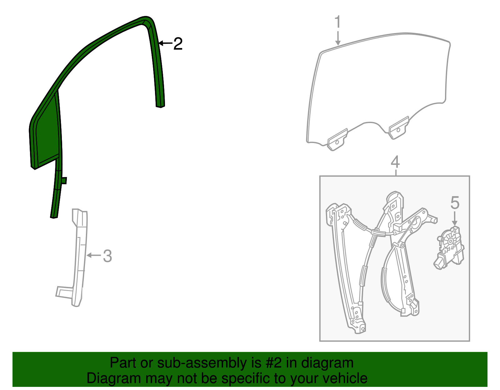 2024-2025 Buick Envision Fixed Glass 26418667 GM | GMPartsDirect.com