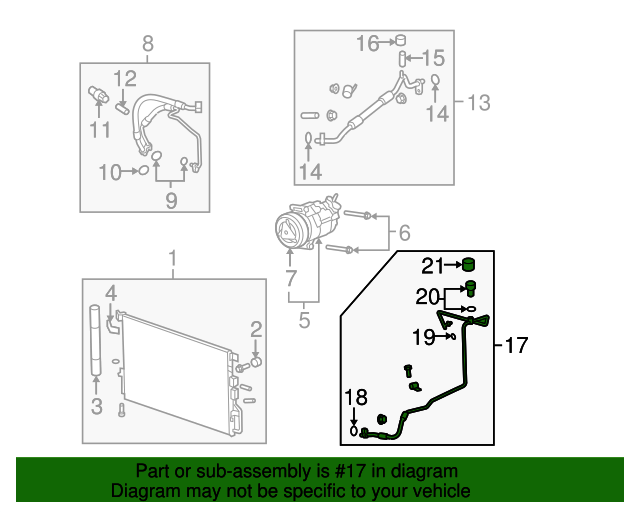 2015-2017 GM AC Hoses 23372178 GM | GMPartsDirect.com