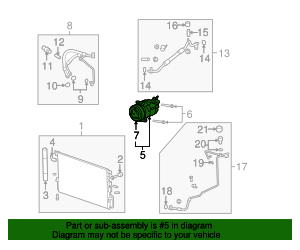 2010-2011 GM Air Conditioning Compressor and Clutch Assembly 22853050 ...