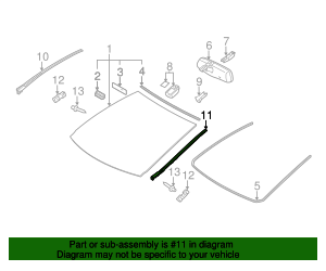 2011-2017 Lexus CT200h Windshield Molding 75536-76010 | OEM Parts Online
