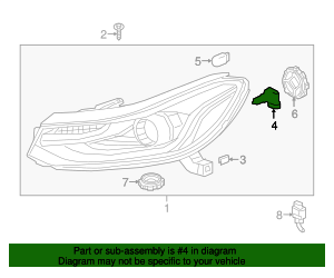 2019-2022 Chevrolet Trax Headlamp Bulb 84624417 GM | GMPartsDirect.com