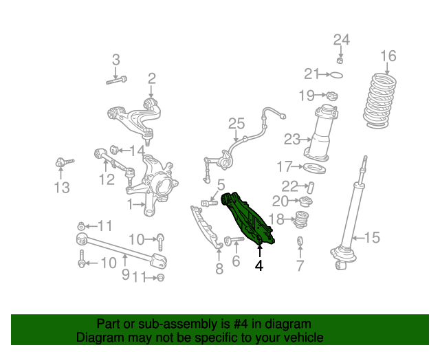1998-2010 Lexus Lower Control Arm 48730-30080 | OEM Parts Online