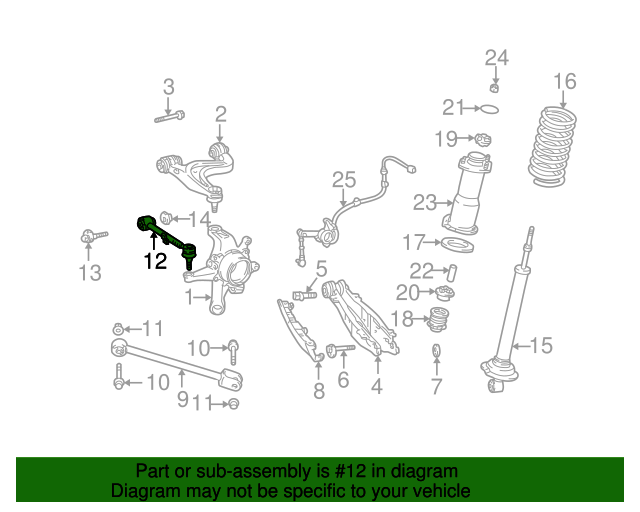 1998-2010 Lexus Ft Lateral Rod 48705-30070 | OEM Parts Online