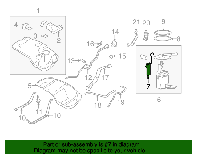 Genuine OEM Ford Part - Fuel Gauge Sending Unit AL8Z-9A299-B | Genuine ...