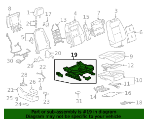 Front Passenger Side Seat Cushion Frame 84973812 | GMPartsDirect.com