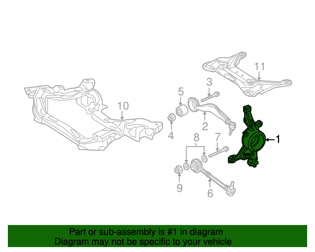 212-332-09-00 - Steering Knuckle - 2012-2018 Mercedes-Benz ...
