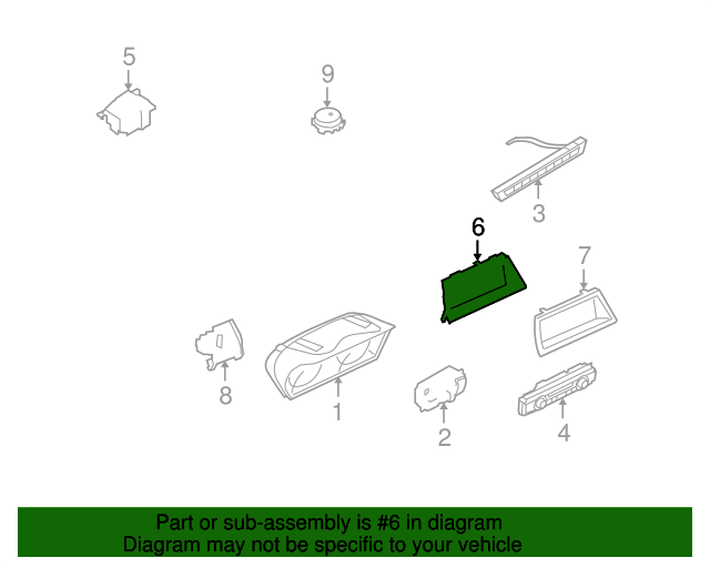 65509289581 - 2010-2014 BMW On Board Monitor 6 5 655010 (65-50-9-289 ...