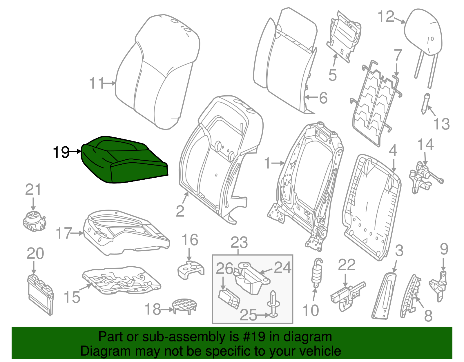 Genuine OEM Seat Cover | 166-910-39-17-9D88 | Fits Select 2012-2015 ...