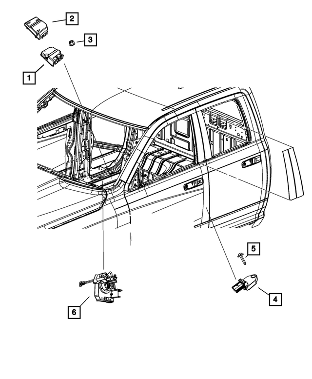 2013-2018 Ram 2500 Air Bag Control Module 68346749AB | Mopar eStore