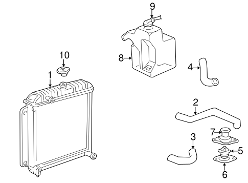 Radiator & Components for 1995 Dodge B2500 | TascaParts.com