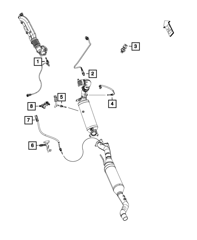 2014-2019 Mopar Exhaust Temperature Sensor 68383247AA | Mopar eStore