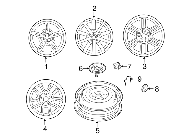 1992-2004 Mitsubishi Center Cap mb816391 | Mitsubishi Parts Warehouse ...