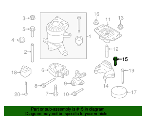 2012-2020 Ford Mount Bracket Bolt -W715434-S439 | QuirkParts