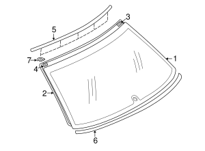 65025AA030 - Reveal Molding Retainer Clip - 1993-2001 Subaru Impreza ...