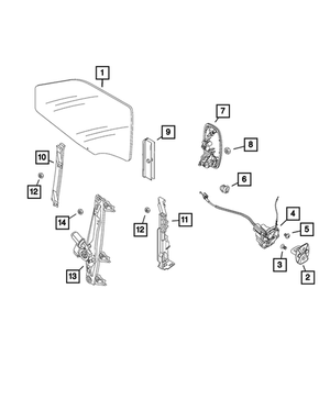 2015-2022 Ram ProMaster City Front Door Window Regulator, Left ...