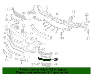 231-885-02-74-64 - Bumper Trim 2013-2016 Mercedes-Benz SL 63 AMG ...