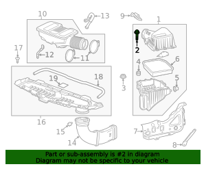 2017-2025 GM Air Cleaner Housing Cover Bolt 11549031 GM | GMPartsDirect.com