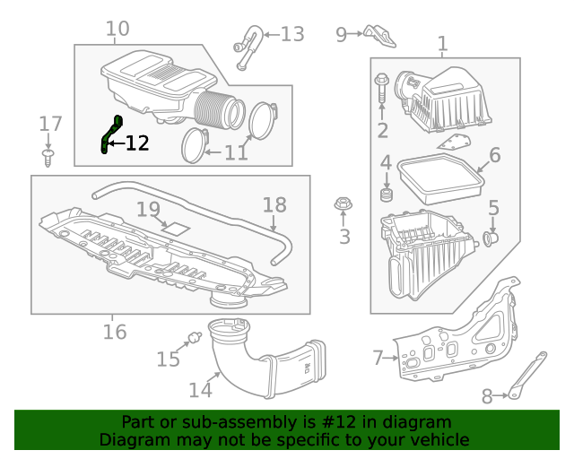 2019-2024 GM Outlet Duct Bracket 23376450 GM | GMPartsDirect.com