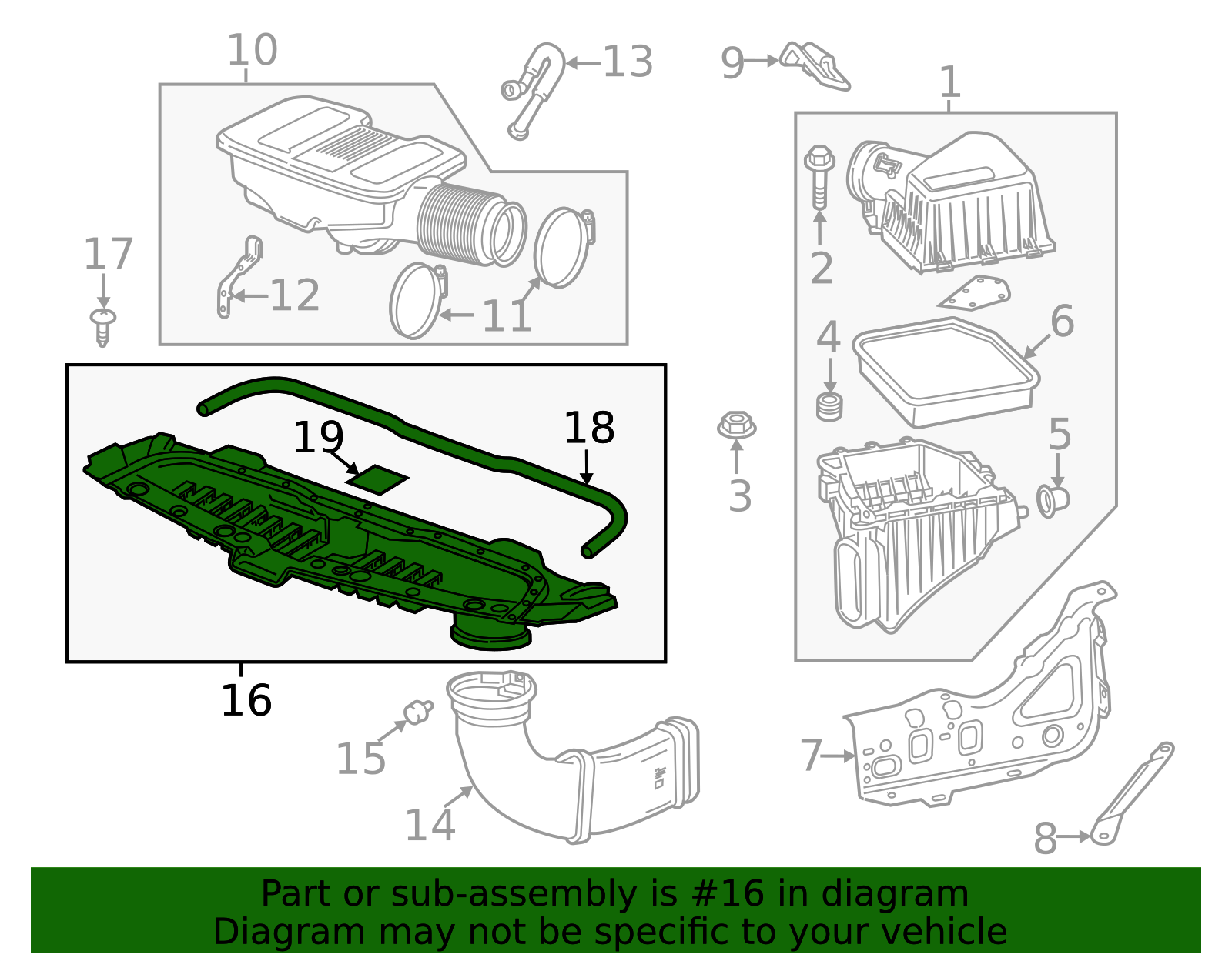 2019-2025 GMC Engine Air Intake Housing 84535854 GM | GMPartsDirect.com