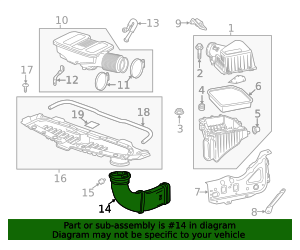 2019-2025 GM Intake Air Duct 84478598 GM | GMPartsDirect.com