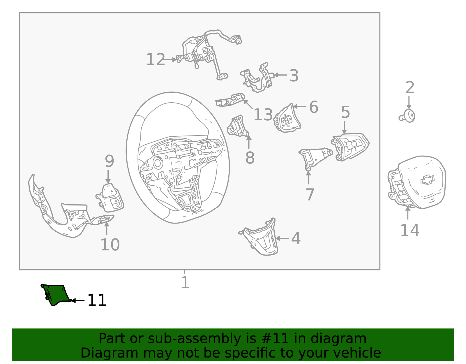 2022-2023 Chevrolet Jet Black Steering Wheel Airbag Access Hole Cover ...