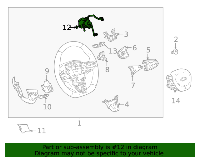 2022 Chevrolet Steering Wheel Pad Accessory Wiring Harness 42775450 ...