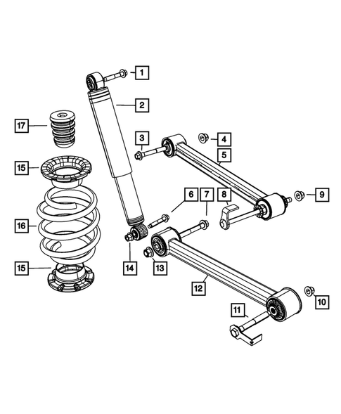 Rear Suspension and Cradle for 2008 Jeep Liberty | My Mopar Parts