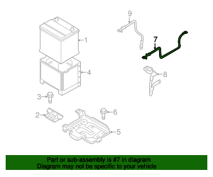 91850-2L220 - Battery Cable 2009-2012 Hyundai Elantra | AutoNation Parts