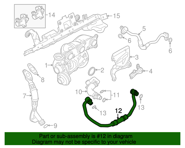 Genuine BMW 11-53-7-563-706 | Water Outlet Pipe | FREE Shipping on Most ...