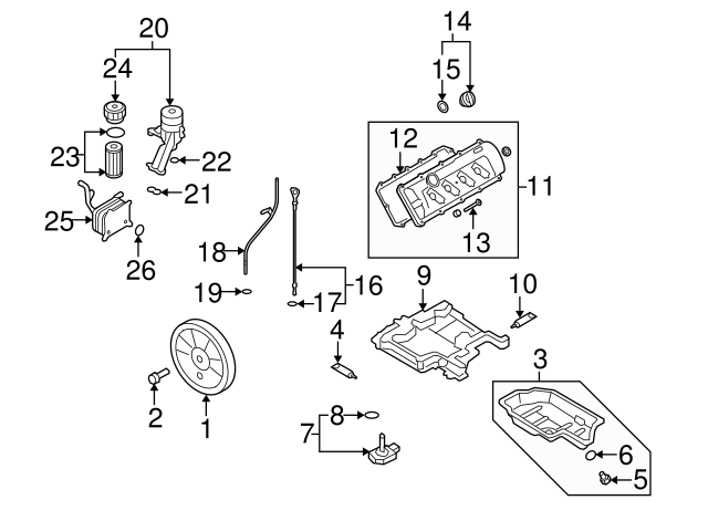 2007-2008 Audi Valve Cover Gasket 079-103-483-R | Genuine Audi Parts