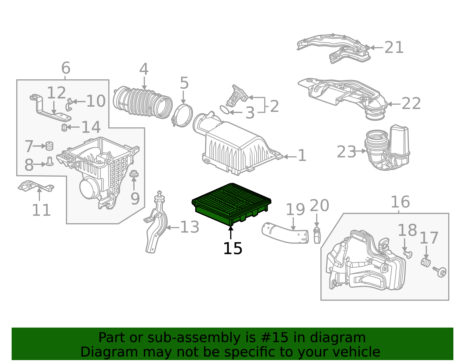 17220-64A-A00 - 2022-2025 Honda - Air Filter | Genuine Honda Parts
