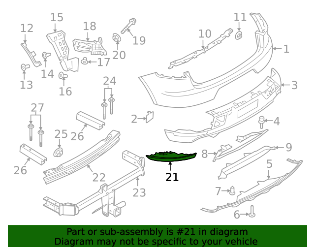 2015-2021 Porsche Macan Backup Lamp 95B-945-725-AA | OEM Parts Online