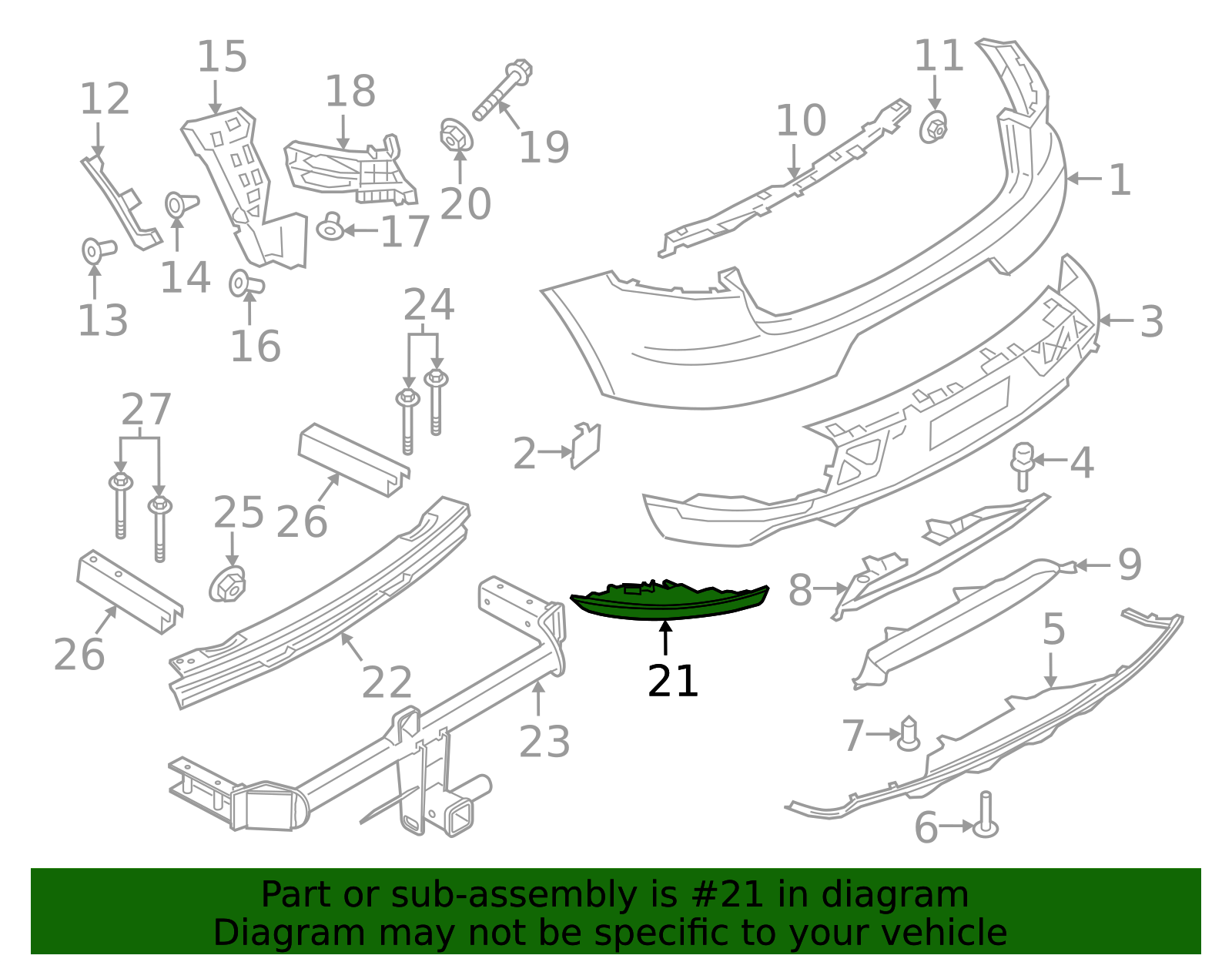 95B-945-725-AA - High-Quality Backup Lamp for 2015-2021 Porsche Macan ...