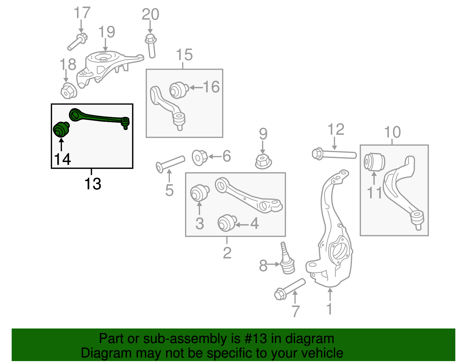 2009-2017 Audi Upper Link 8K0-407-505-P | Audi USA Parts