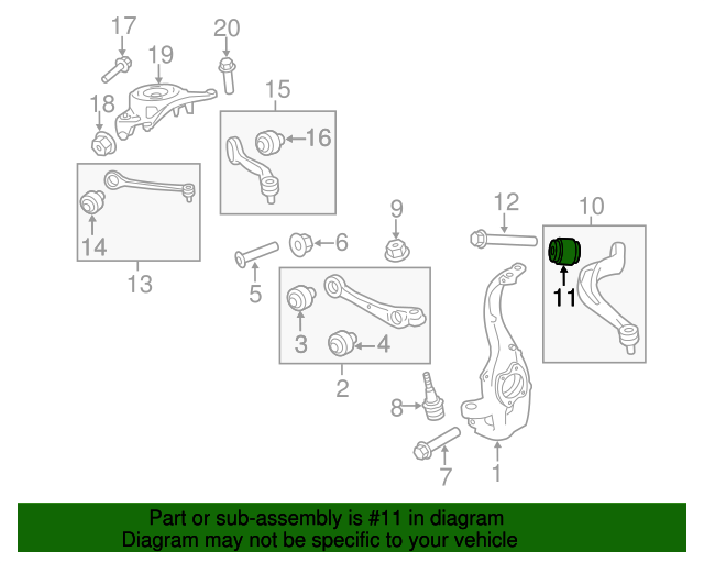 2010-2023 Audi Bushing 8K0-407-183-G | Audi USA Parts