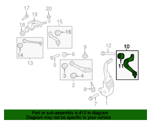 2010-2012 Audi Suspension Control Arm 8K0-407-693-AF | AutoNationParts.com
