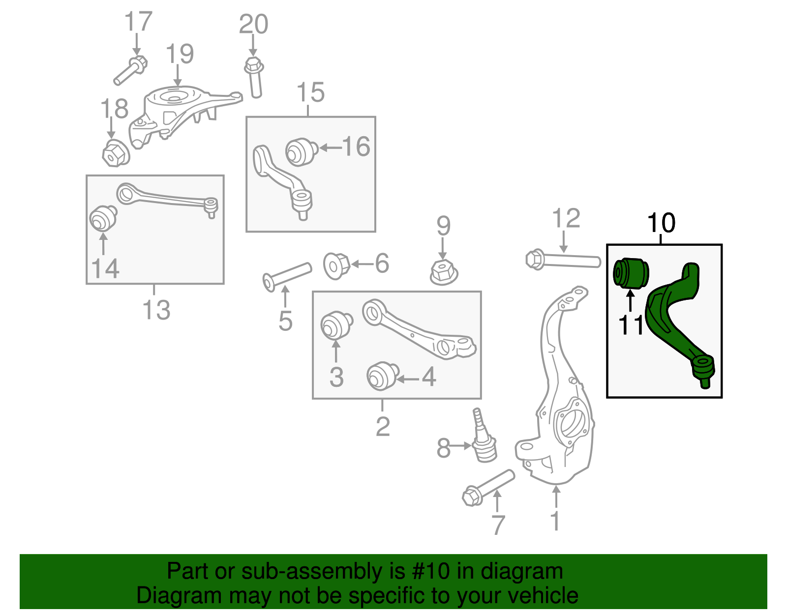 2014-2017 Audi SQ5 Rear Lower Control Arm 8R0-407-694-D | OEM Parts Online