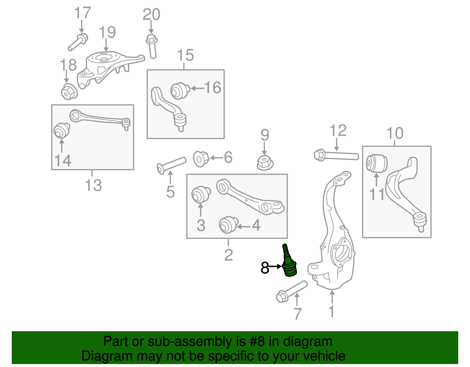2008-2017 Audi Ball Joint 8K0-407-689-G | Audi USA Parts