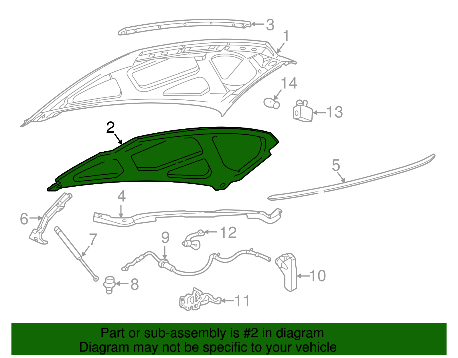 2003-2004 Ford Hood Insulation Pad 3C3Z-16738-BD | OEM Parts Online