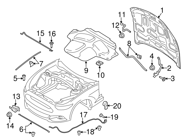 Ford FR3Z-16738-D - Insulator - 2015-2021 Ford Mustang | OEM Ford Parts ...