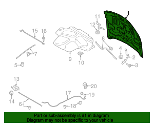 Genuine OEM Ford Part - Hood FR3Z-16612-C | Genuine OEM Ford Parts ...