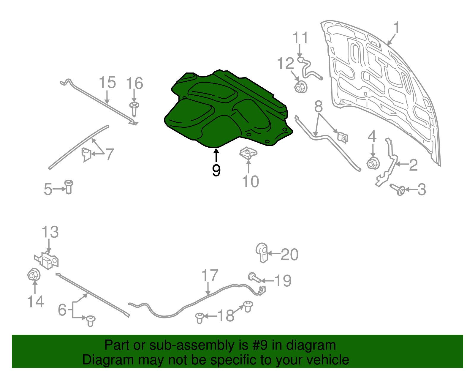 2015-2022 Ford Mustang Insulator FR3Z-16738-D | TascaParts.com