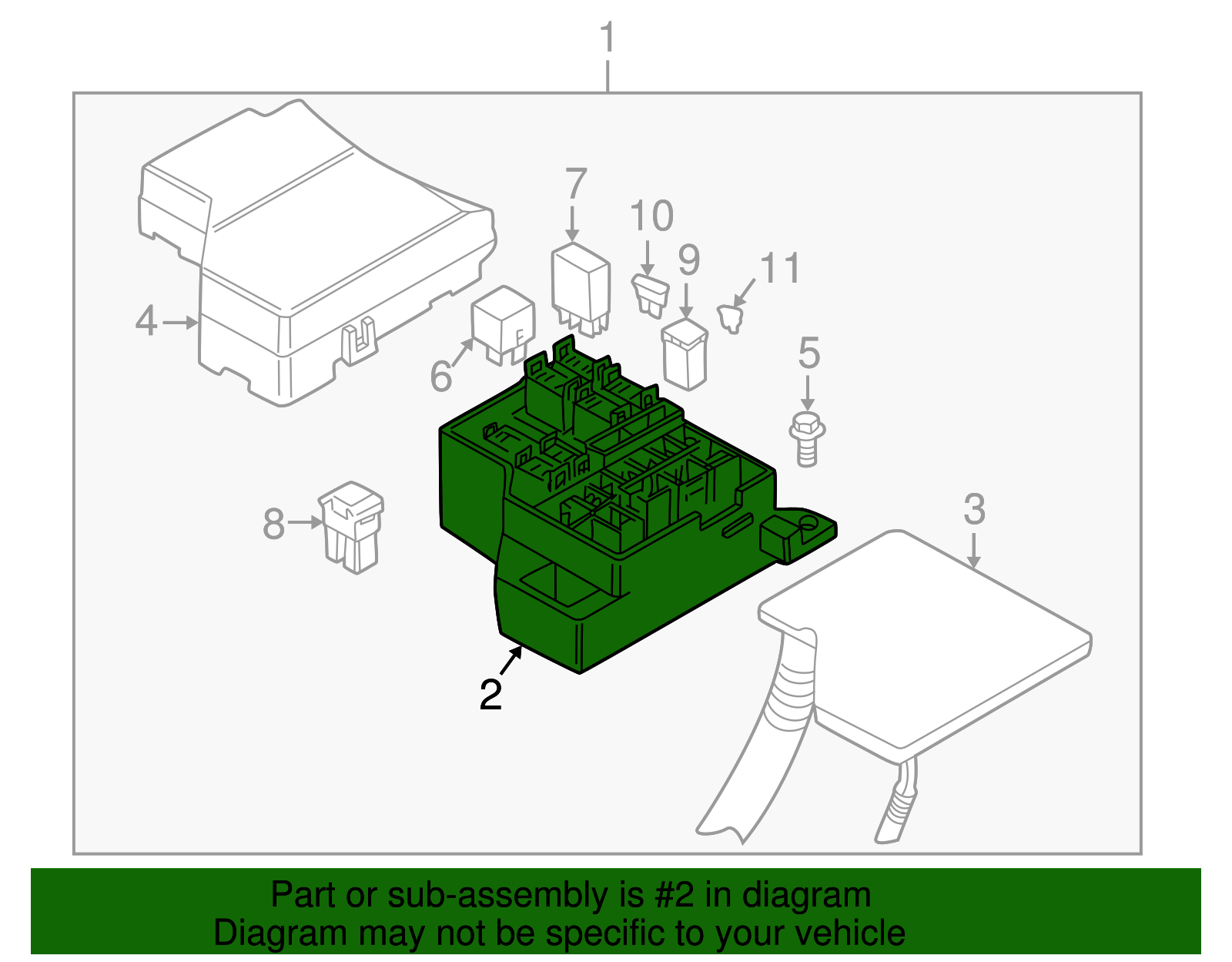 2000 Volvo Fuse & Relay Box Retainer 30807014 | OEM Euro Parts
