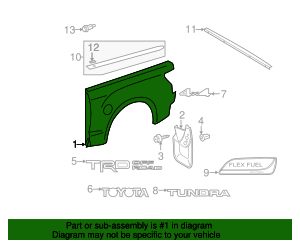 75641-0C050 - Gravel Deflector - 2007-2013 Toyota Tundra | DiscMonster