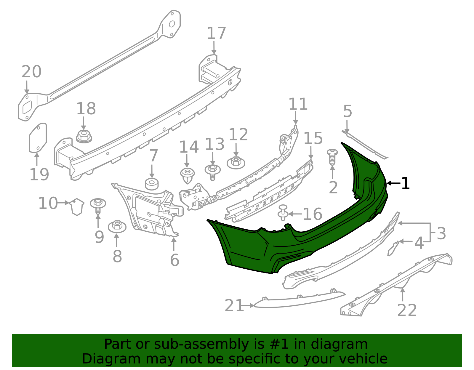 51128073725 - 2017-2020 BMW Bumper Cover (51-12-8-073-725) | BMW of ...